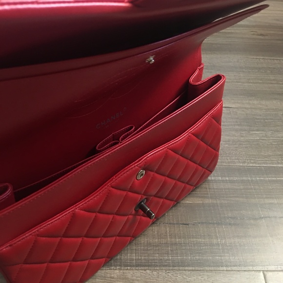 CHANEL | Bags | Chanel Classic Double Flap In Lambskin Red | Poshmark